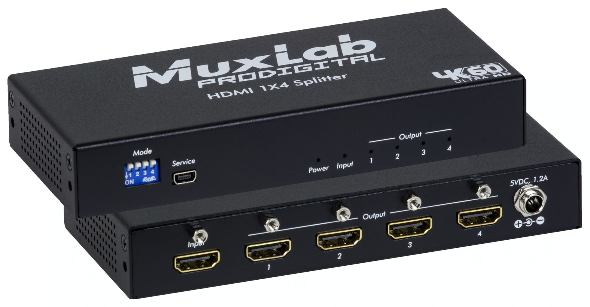 HDMI 1x4 Splitter, 4K60 - Muxlab