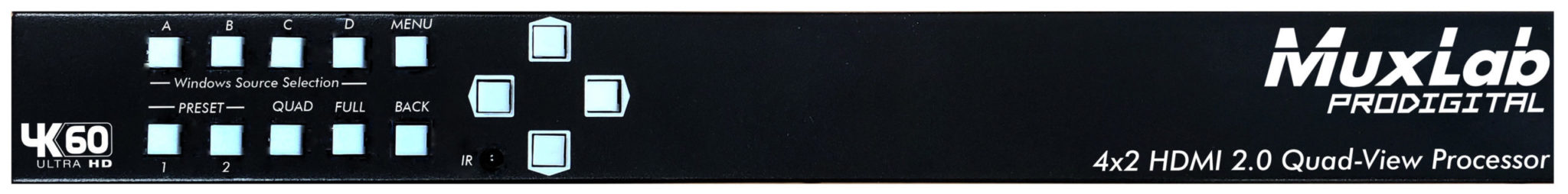 4x2 HDMI 2.0 Quad-View Processor, US - Muxlab