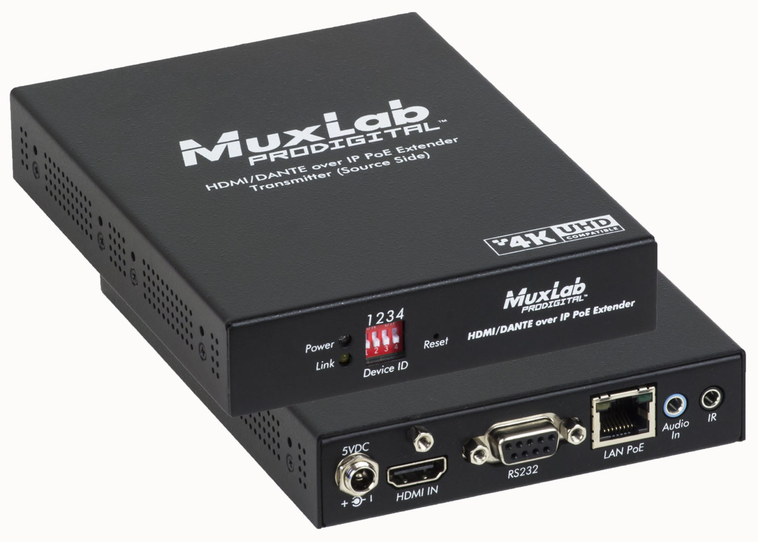 HDMI/Dante over IP PoE Transmitter, UHD-4K - Muxlab