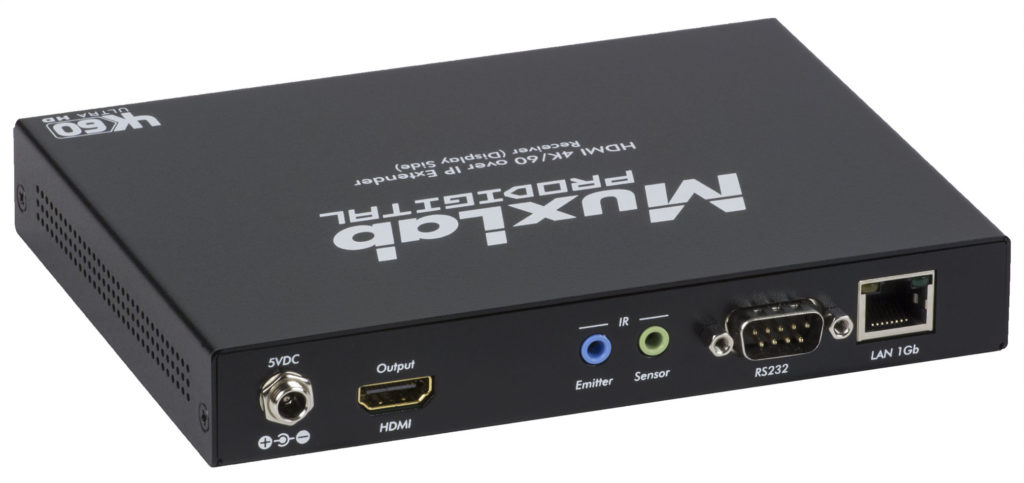 AV over IP 4K/60 Uncompressed Receiver, UTP, US - Muxlab