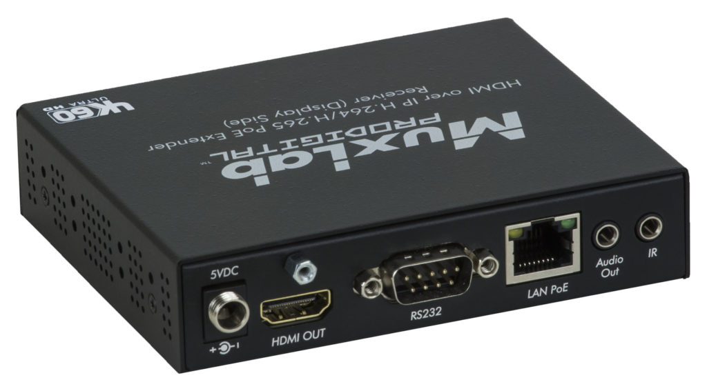 HDMI over IP H.264/H.265 PoE Receiver, 4K60 - Muxlab
