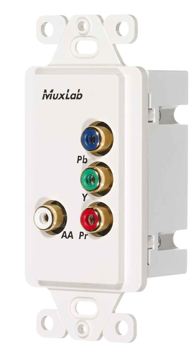 Component Video/Analog Audio Wall Plate Balun, US - Muxlab