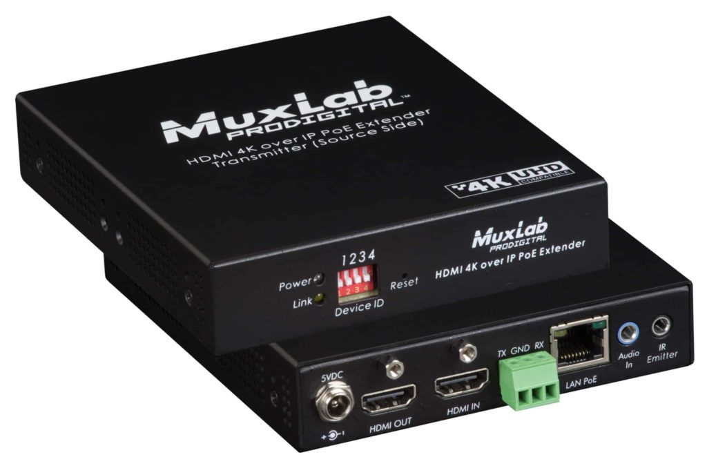 HDMI over IP PoE TX with Loop Out, UHD-4K - Muxlab