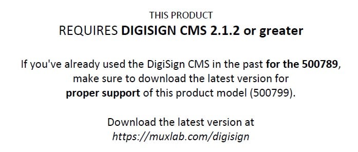 DigiSign Android Signage Player - Muxlab