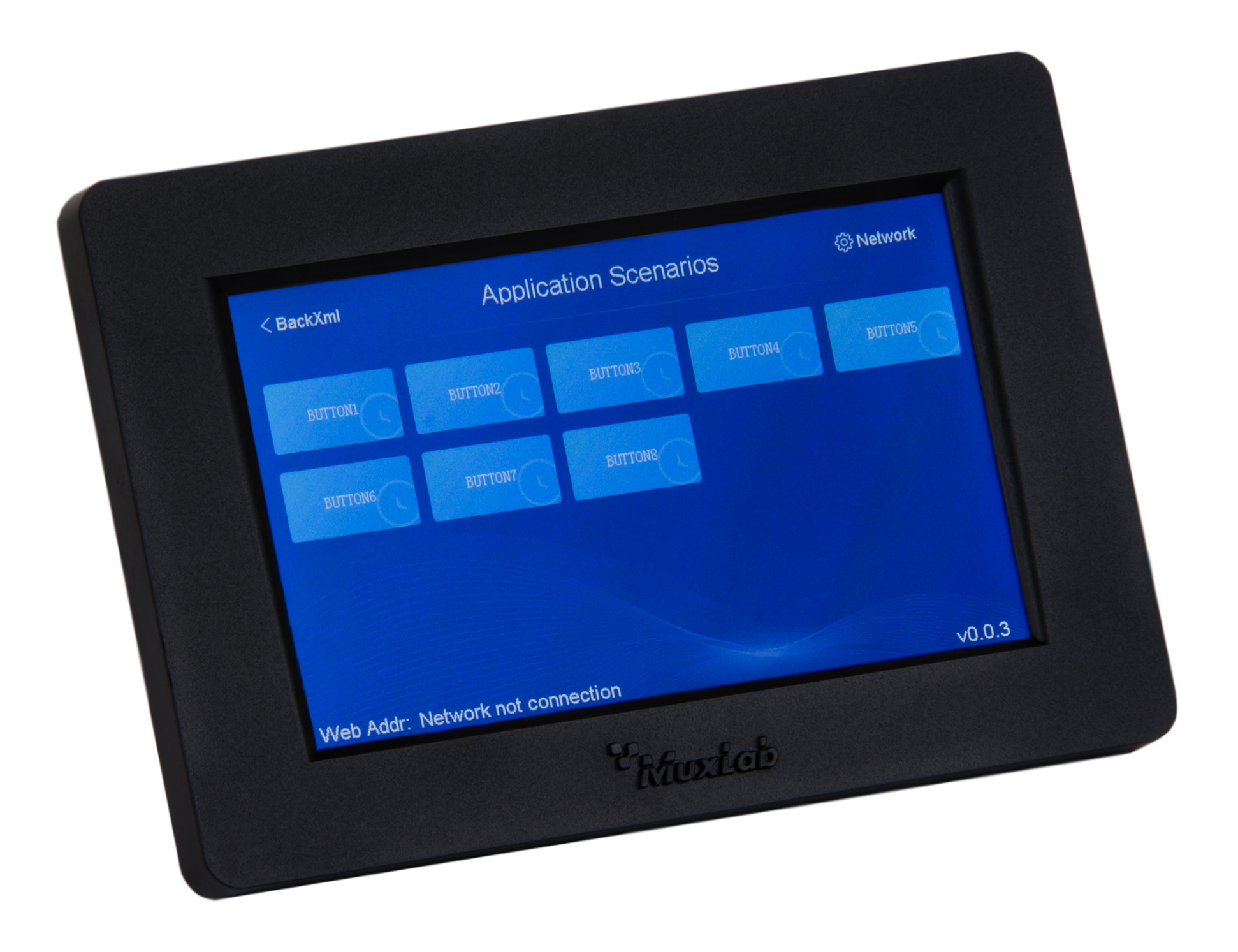 Touch Control Panel 5 inch, PoE - Muxlab