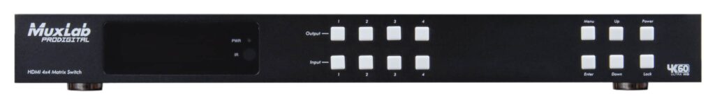 HDMI 4X4 Matrix SWX Kit, HDBT, PoC, 4K/60 - Muxlab