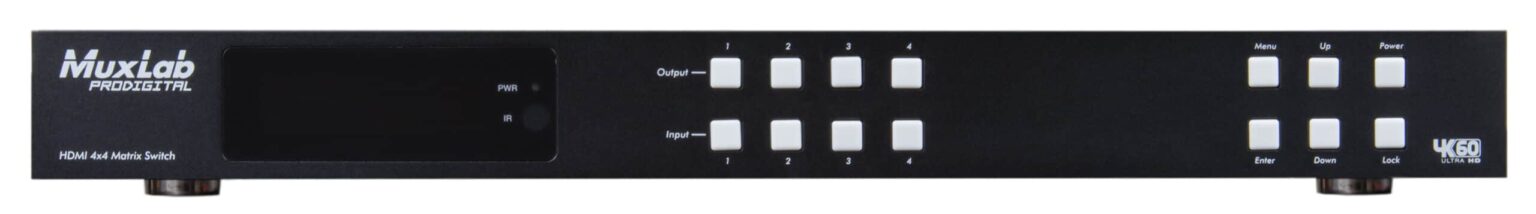 HDMI 4X4 Matrix SWX Kit, HDBT, PoC, 4K/60 - Muxlab