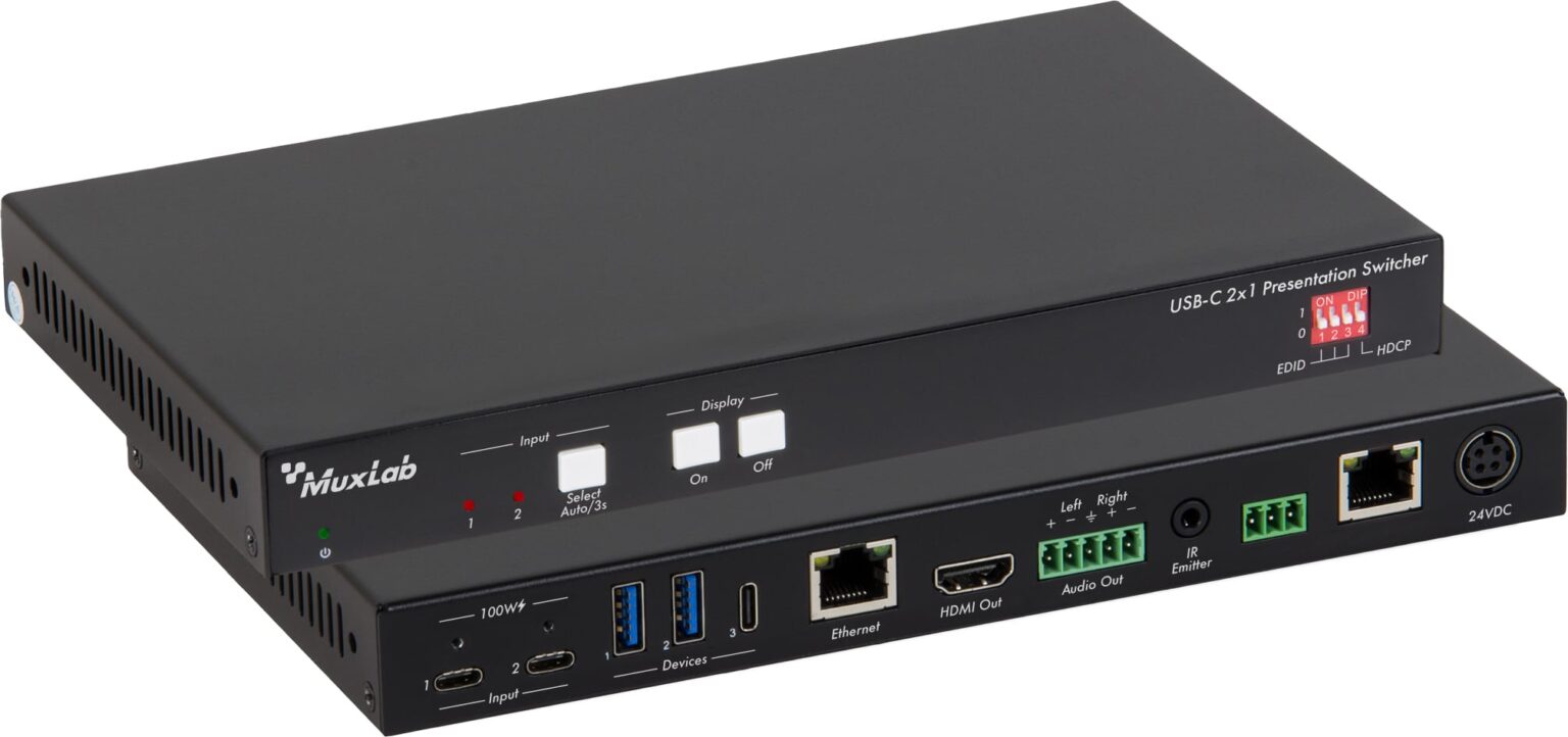 USB-C 2x1 Presentation Switcher - Muxlab